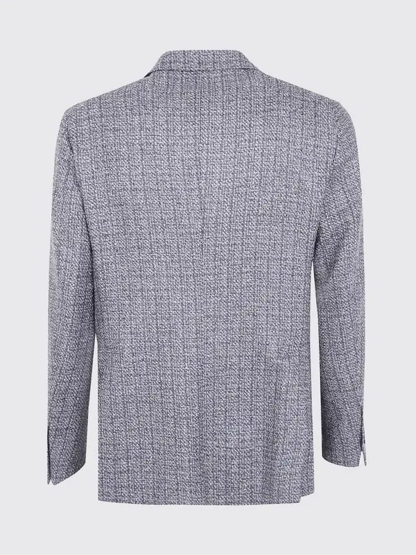 Tagliatore Single-breasted Blazer In Virgin Wool Blend With Patch Pockets
