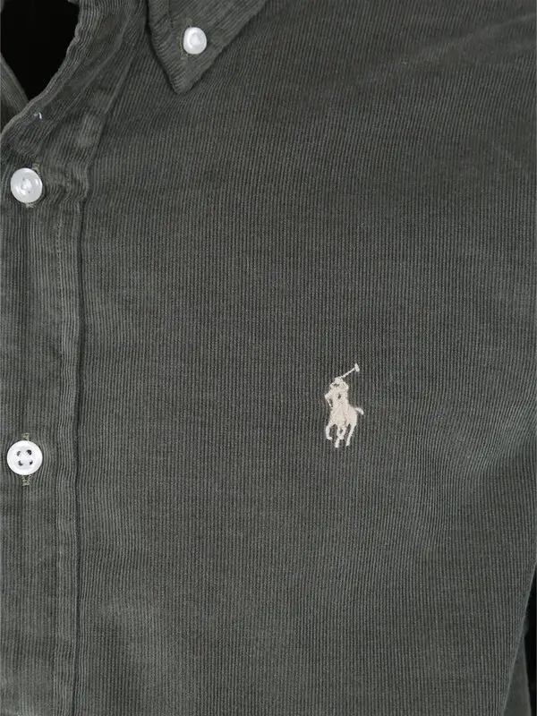 Polo Ralph Lauren Corduroy Shirt With Button-down Collar And Logo