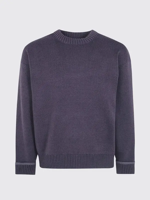 Rains Crewneck Jumper In Polyester Blend With Dropped Shoulders And Ribbed Trims - Brown