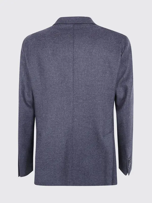 Tagliatore Single-breasted Blazer In Virgin Wool And Cashmere With Patch Pockets