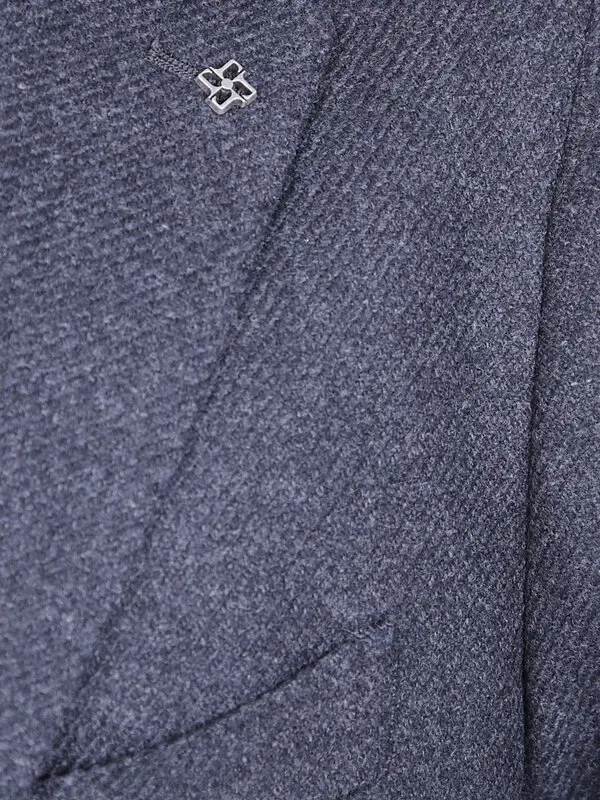 Tagliatore Single-breasted Blazer In Virgin Wool And Cashmere With Patch Pockets