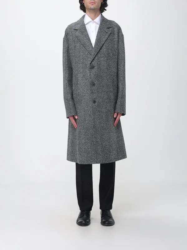 Herno Single Breasted Coat - Charcoal