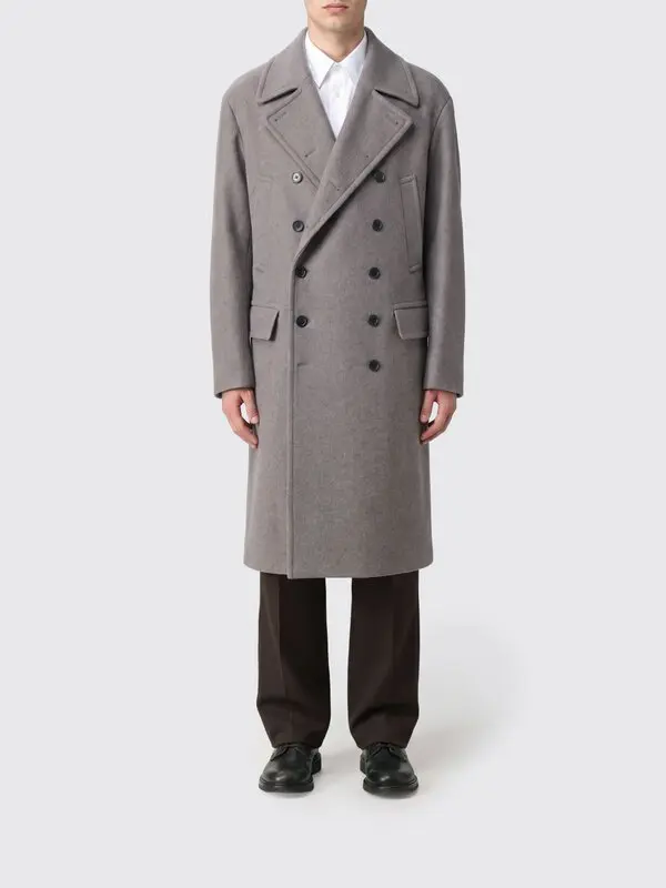 Dries Van Noten Double Breasted Coat - Grey