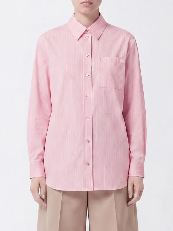 Burberry Striped Shirt With Logo Detail