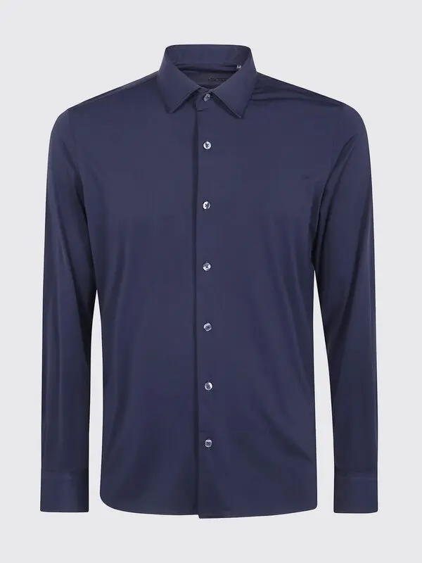 RRD Long-sleeved Polyamide Jersey Shirt With French Collar - Blue