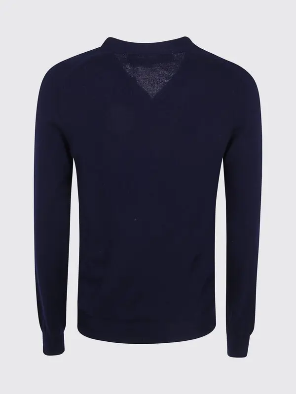 Play Comme Des Garcon V-neck Cardigan With Heart Appliqu - Blue