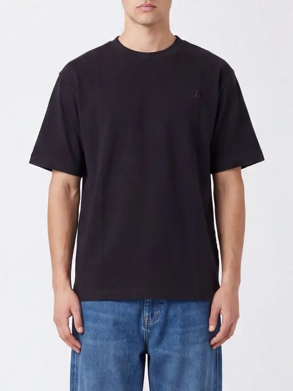NEW BALANCE Crewneck Cotton T-shirt With A Tone-on-tone Embroidered Logo