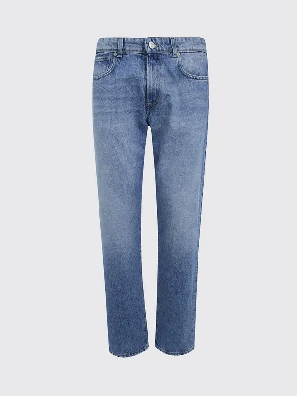 Incotex Five-pocket Straight Jeans In Pure Cotton Denim With A Mid-rise