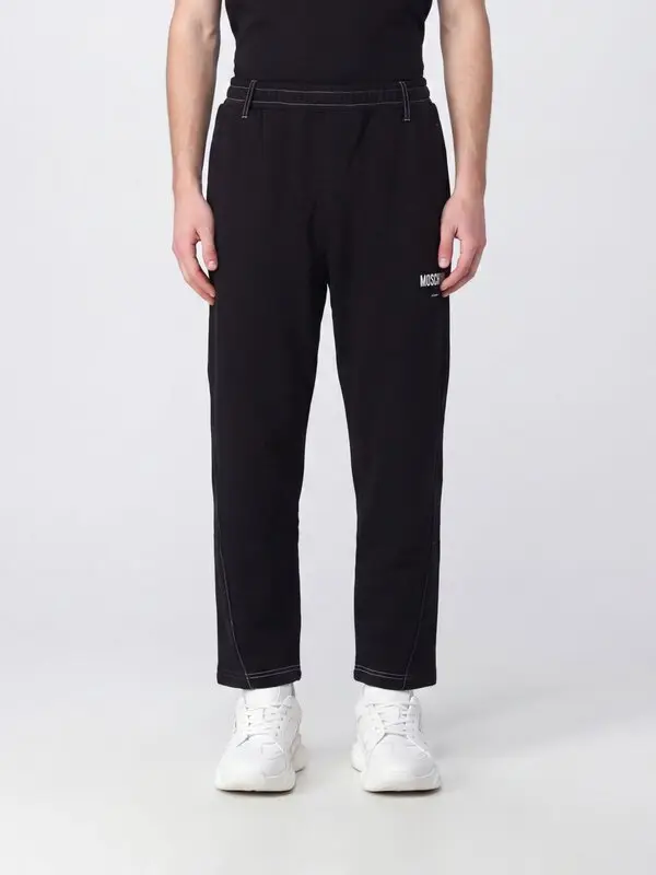 Moschino Cotton Jogging Trousers With Contrast Printed Logo
