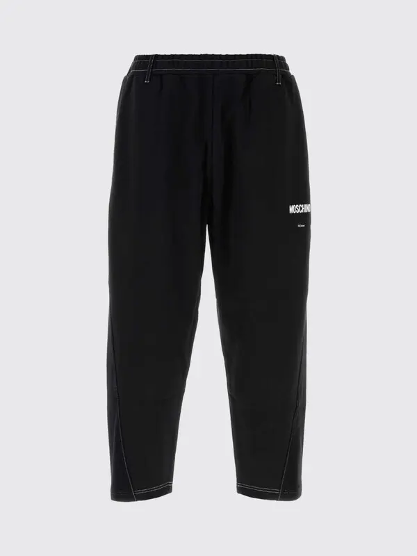 Moschino Cotton Jogging Trousers With Contrast Printed Logo