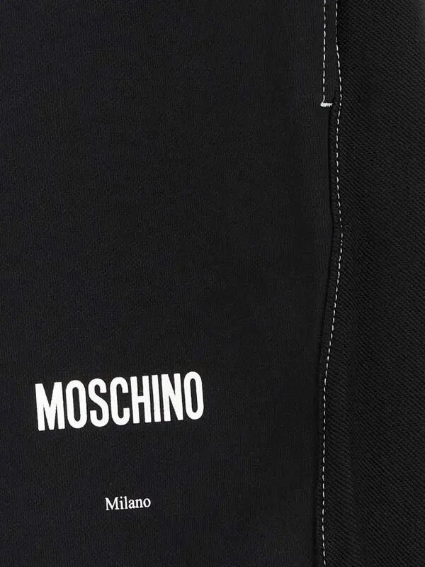 Moschino Cotton Jogging Trousers With Contrast Printed Logo