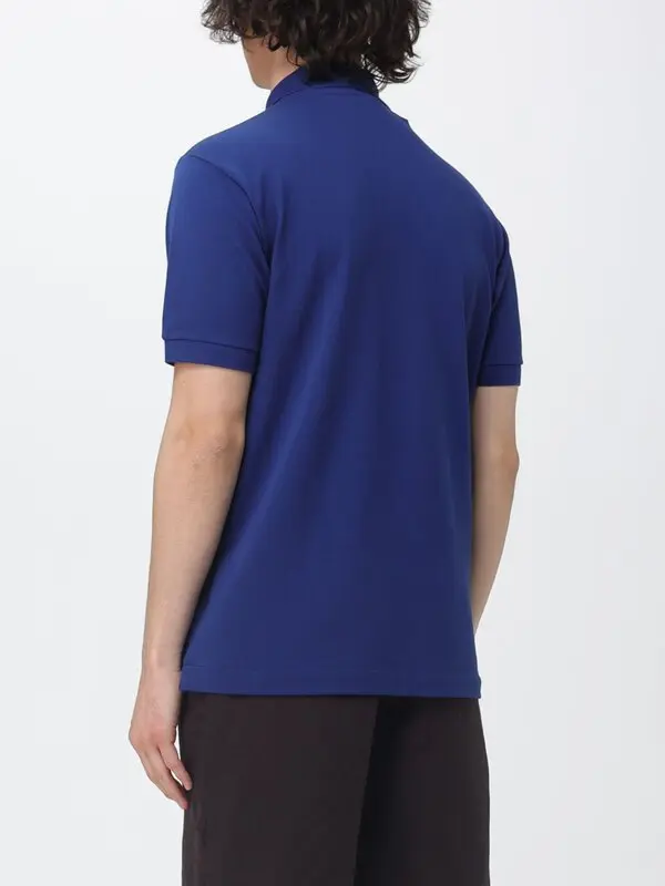 Lacoste Classic Short-sleeved Cotton Polo Shirt With Logo Patch - Blue