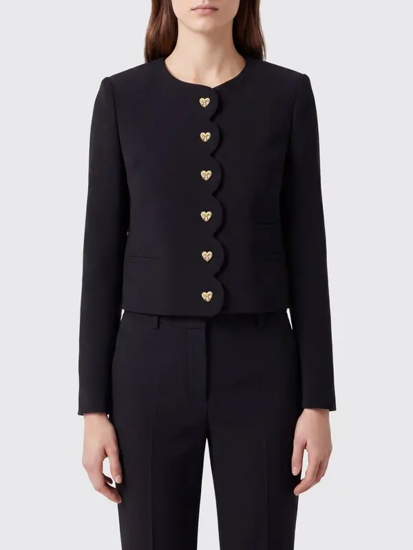 TWINSET Tailored Jacket With Embellished Heart Buttons