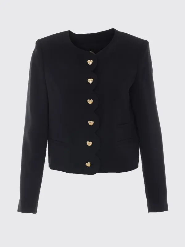 TWINSET Tailored Jacket With Embellished Heart Buttons