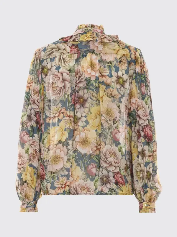 TWINSET Floral Print Blouse With Tie Neck