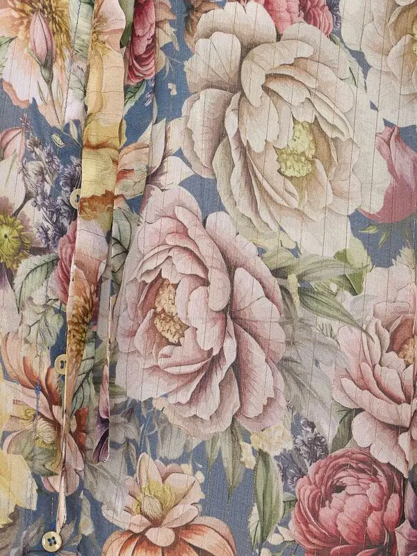 TWINSET Floral Print Blouse With Tie Neck