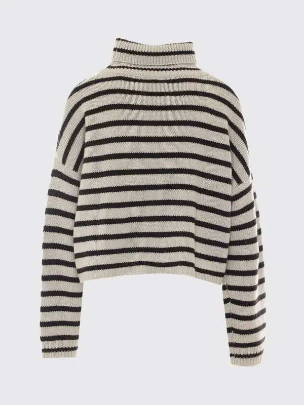 LISA YANG Striped Turtleneck Sweater - White