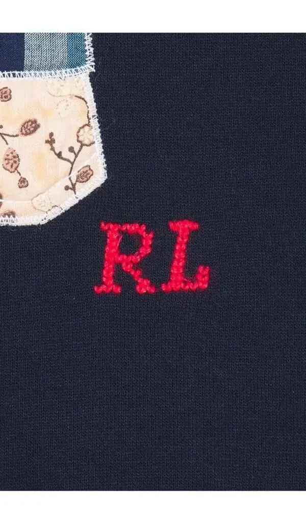 Ralph Lauren Fleece Crewneck Sweatshirt With Graphic Detail - Blue