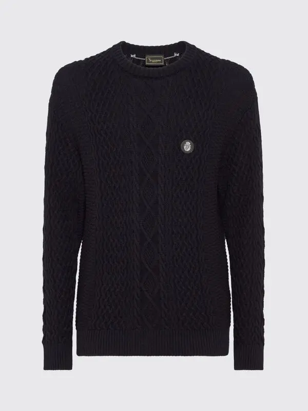 BILLIONAIRE Cable Knit Crewneck Sweater