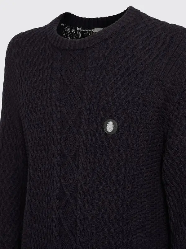 BILLIONAIRE Cable Knit Crewneck Sweater