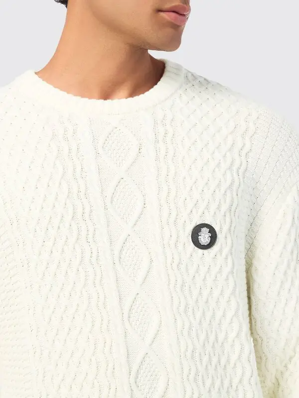 BILLIONAIRE Cable-knit Cotton And Cashmere-blend Crewneck Jumper