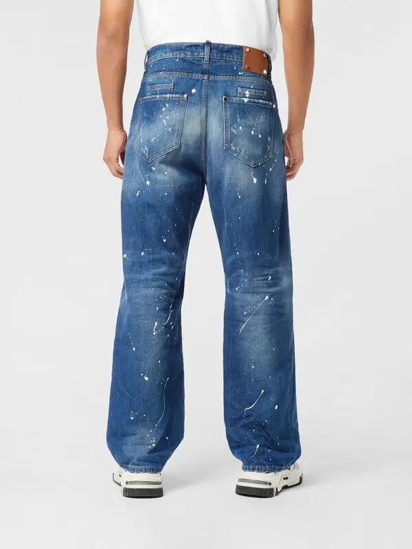 Philipp Plein Distressed Paint Splatter Jeans