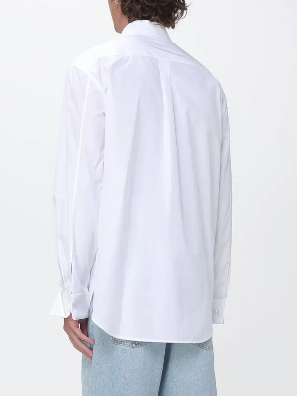 Bottega Veneta Cotton Shirt With Embroidered Intrecciato Motif And French Collar