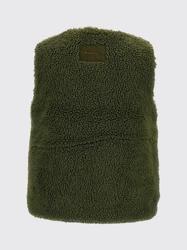 Barbour Fleece Vest With Button Detail - Green