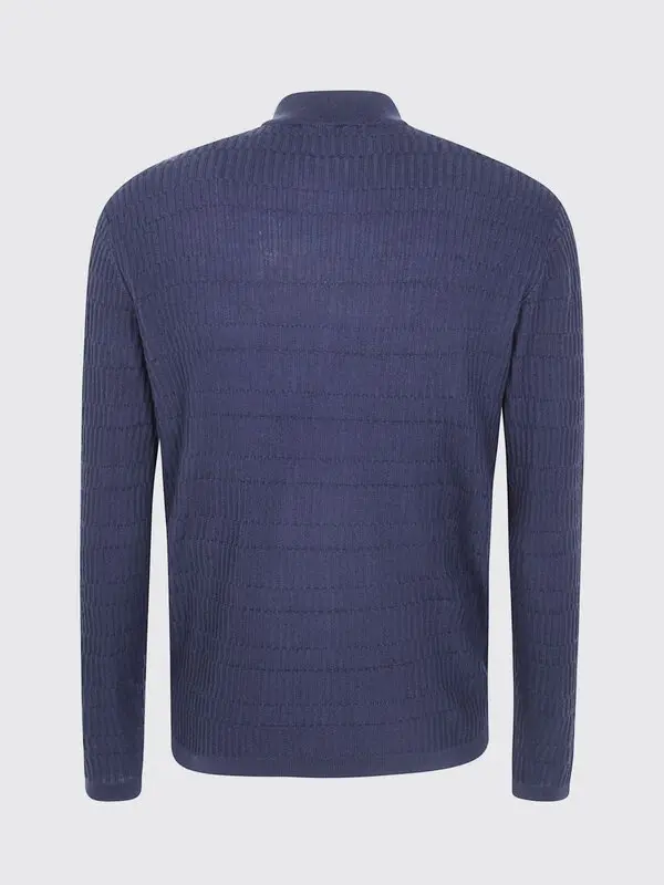 Emporio Armani Zip-up Sweater - Blue