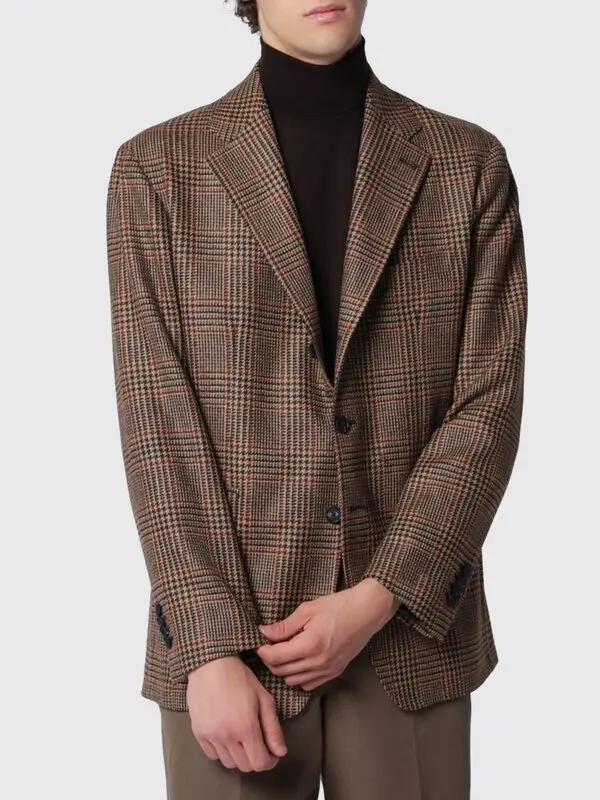 Tagliatore Single-breasted Tartan Blazer In Virgin Wool And Cashmere