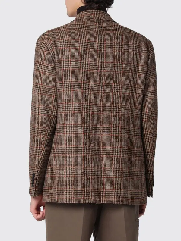 Tagliatore Single-breasted Tartan Blazer In Virgin Wool And Cashmere