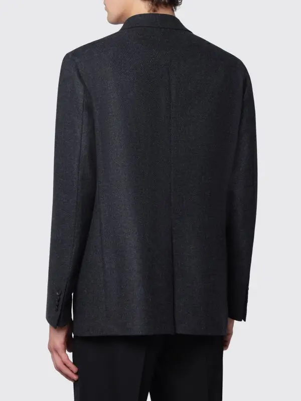 Tagliatore Double-breasted Blazer In Virgin Wool And Cashmere With Peak Lapels