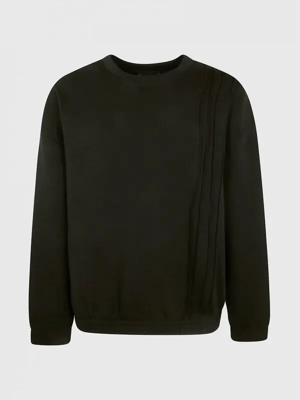 Emporio Armani Relaxed Fit Cotton Crewneck Sweatshirt With Dropped Shoulders