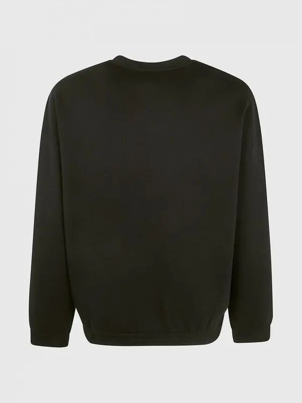 Emporio Armani Relaxed Fit Cotton Crewneck Sweatshirt With Dropped Shoulders