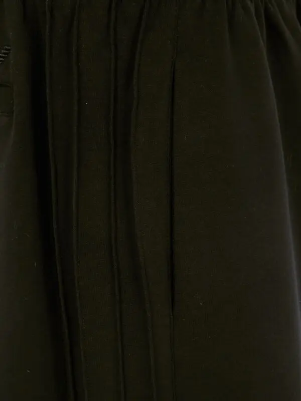 Emporio Armani Cotton Blend Jogging Trousers With Elasticated Waist