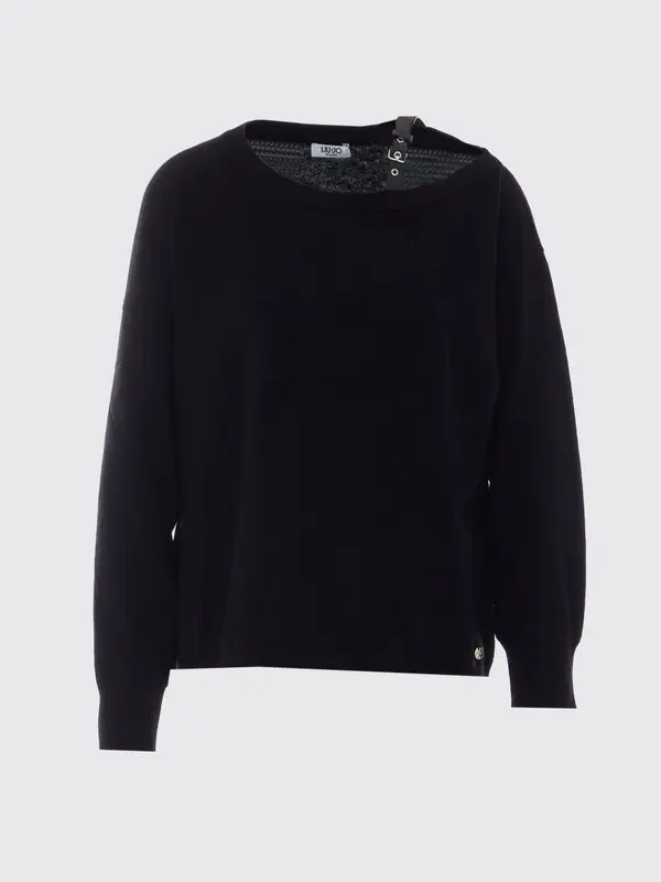 Liu Jo Asymmetrical Cut-out Jumper In Wool And Cashmere Blend