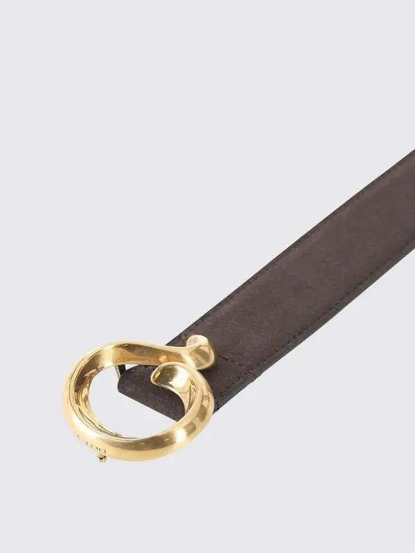 Etro Adjustable Suede Calfskin Leather Belt With Metal Buckle