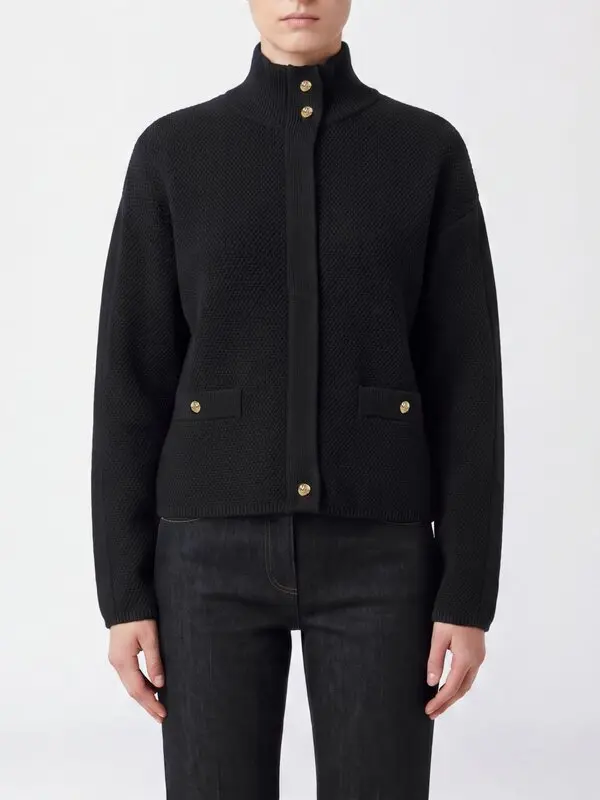 Liu Jo Textured Knit Jacket With Button Detail