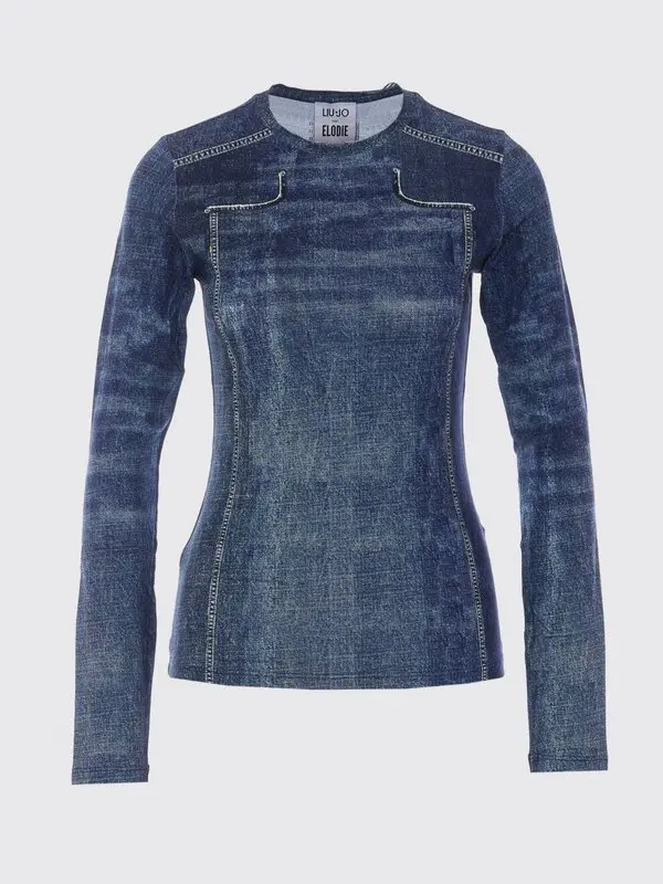 Liu Jo Print Long Sleeve Top - Blue