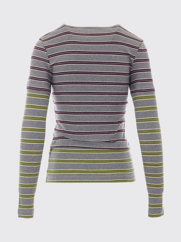 GANNI Striped Long Sleeve Pullover