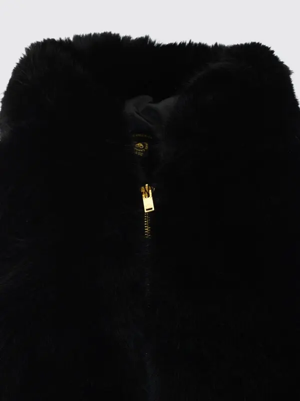 Moose Knuckles Fur Zip-up Jacket - Black