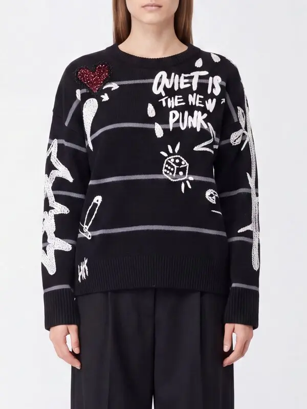 Pinko Striped Graphic Pullover