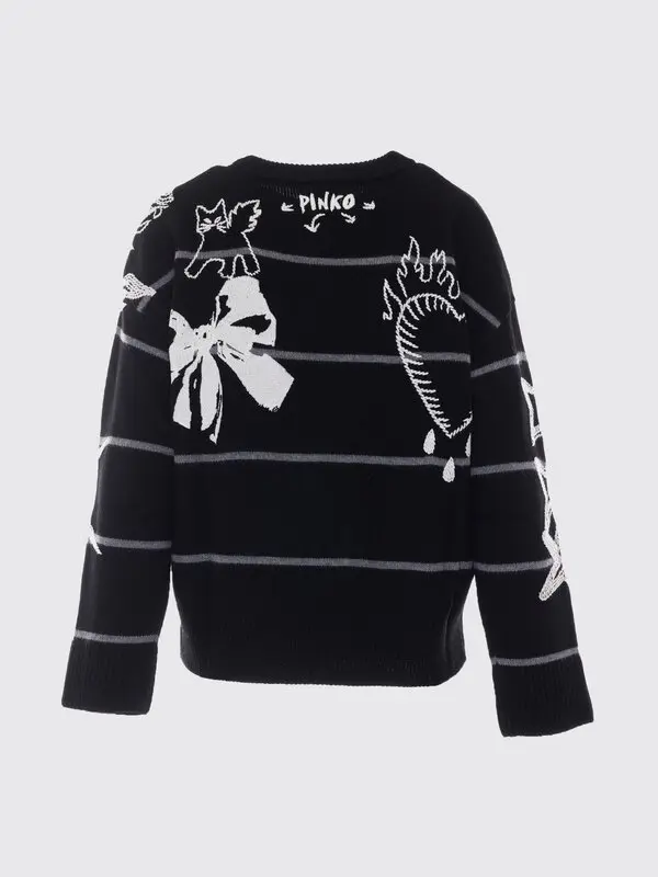 Pinko Striped Graphic Pullover