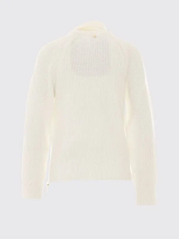 Liu Jo Zip Up Turtleneck Sweater - White
