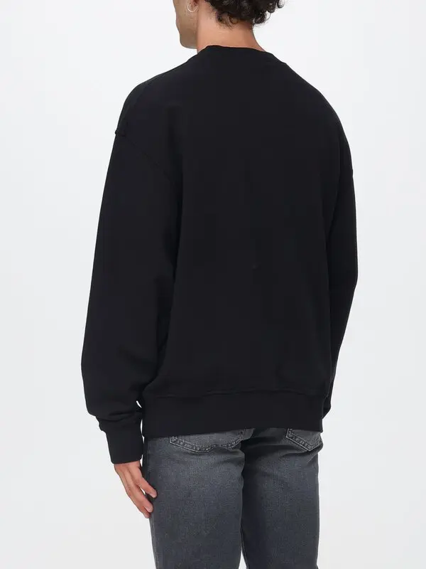 Palm Angels Relaxed Fit Cotton Crewneck Sweatshirt With Printed Logo