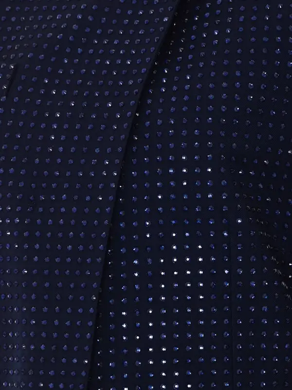 Pinko Single-breasted Short Jacket In Viscose With Crystal Embroidery
