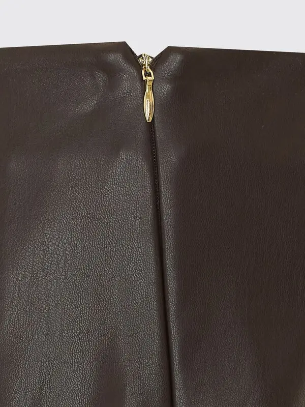 Liu Jo Leather Midi Skirt - Brown