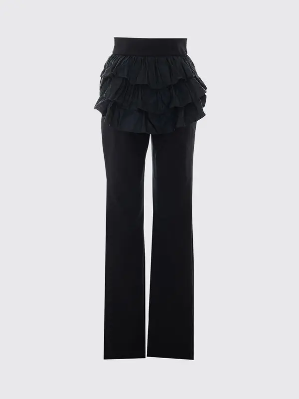 Elisabetta Franchi Tailored Trousers With Ruffle Detailing