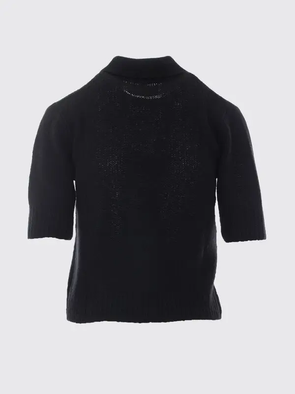 LISA YANG Knitted Polo Shirt - Black