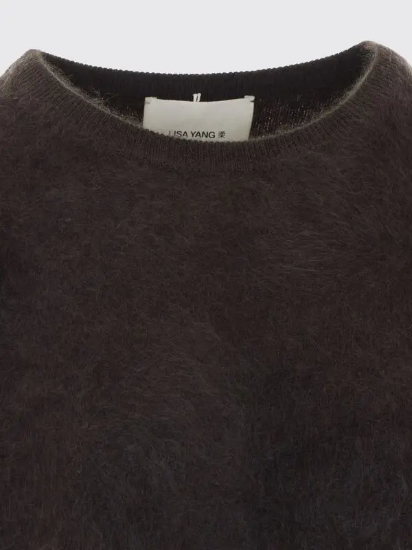 LISA YANG Short-sleeved Pure Cashmere Crewneck Jumper - Grey